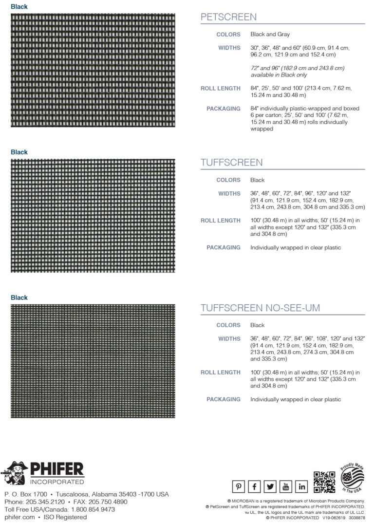 TuffScreen® Heavy-Duty Mesh Screen – 100′ Roll – Alumaline
