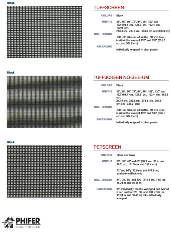 TuffScreen® Heavy-Duty Mesh Screen – 100′ Roll – Alumaline