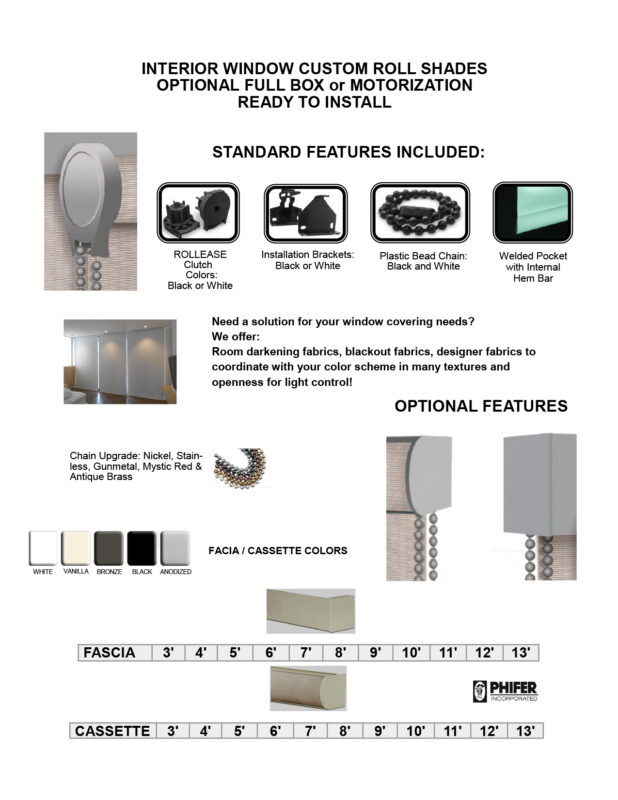 Interior Roll Shades – Alumaline