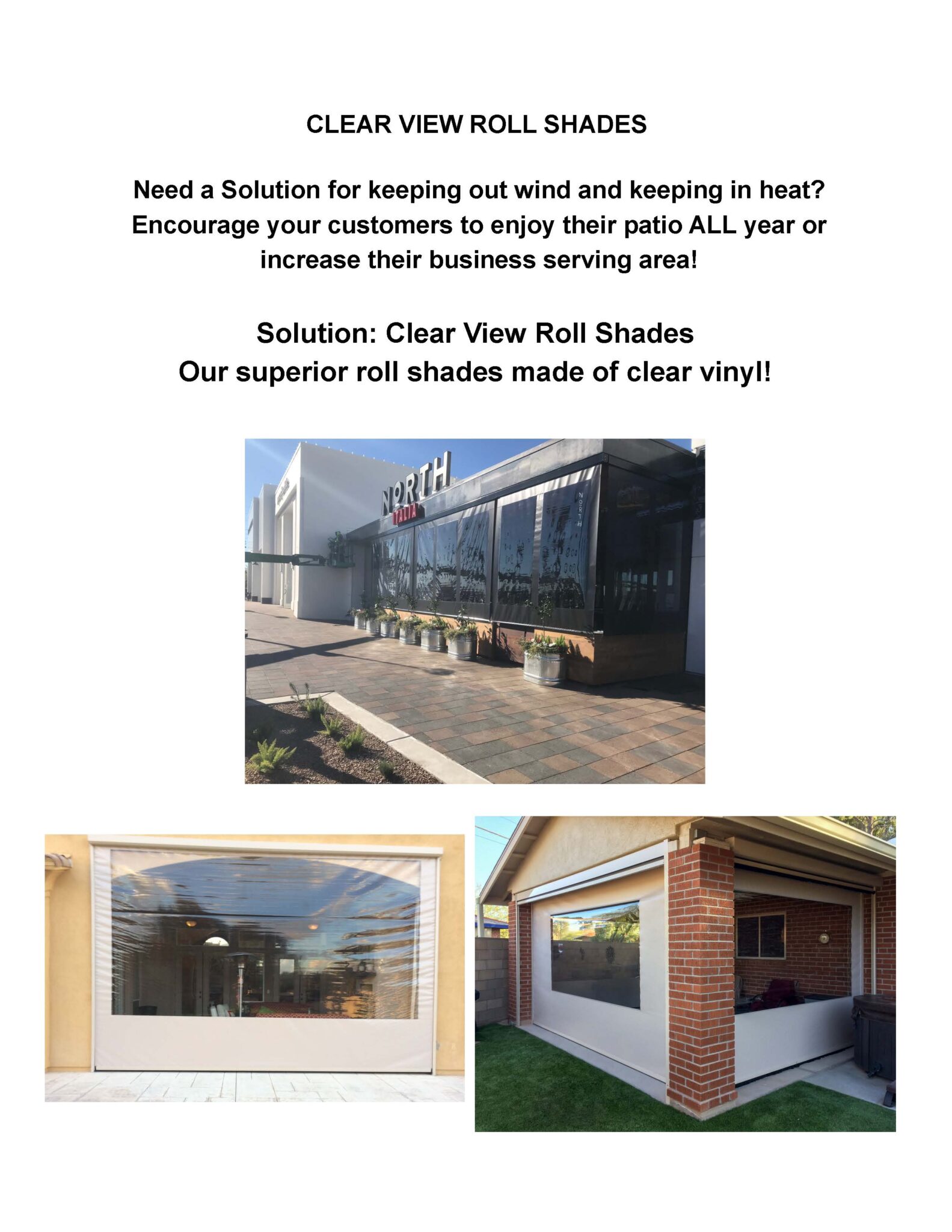 Clear View Vinyl Shades – Alumaline